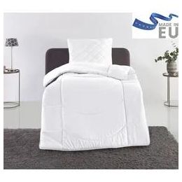 Steppbett + Kopfkissen OTTO HOME "Microlux, Bettdecke 135x200 cm, 155x220 cm", wei&szlig;, B/L: 135cm x 200cm Anzahl Teile 1, B/L: 80cm x 80cm Anzahl Teile 1, Bezug: Polyester F&uuml;llung: Polyester, leicht, Bezug: 100% Polyester, Bettwaren-Sets, Set mit Kissen 40x80 cm, 80x80 cm, Sommer, Herbst, Winter in 4 Farben