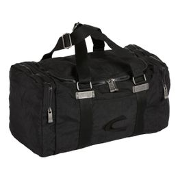 Weekender Camel Active "Journey", Damen, Gr. B/H/T: 46cm x 24cm x 18cm, schwarz, Nylon, aufgeraut, bestickt, clean, unifarben, Taschen Weekender, Unisex Reisetasche mit vielen Funktionen und Logostickerei