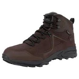 Wanderschuh Jack Wolfskin "SUNSET HIKE TEXAPORE MID", Damen, Gr. 45, braun, Leder, Textil, Schuhe Wanderschuh, wasserdicht, Trekkingschuh