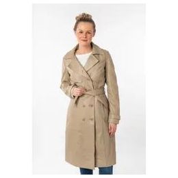 Ledermantel Mauritius "GWTaruh OT", Damen, Gr. XS, beige, Obermaterial: 100% Schafsleder. Futter: 100% Baumwolle. &Auml;rmelfutter: 100% Polyester, unifarben, regular fit, M&auml;ntel, femininer Leder-Trenchcoat mit Bindeg&uuml;rtel