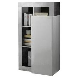 Mehrzweckschrank Home Affaire "Hamburg, Breite 69 cm", wei&szlig; (wei&szlig;, beton, optik), B:69cm H:126cm T:42cm, Schr&auml;nke, Mehrzweckschrank, H&ouml;he 126 cm