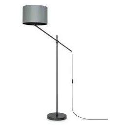 Paco Home Stehlampe "TOM", schwarz (schwarz, grau), 1, &Oslash; 38cm H: 162,2cm, Leuchten, mit kompatiblen Dimmer und Leuchtmittel, Stehlampe