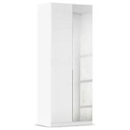 Dreht&uuml;renschrank OTTO HOME "Kleiderschrank Schrank Garderobe AGORDO mit Dekor- oder Hochglanzfront", wei&szlig; (alpinwei&szlig;, hochglanz wei&szlig;), B:91cm H:229cm T:54cm, Holzwerkstoff, Schr&auml;nke, Dreht&uuml;renschrank, durchdachte Innenausstattung, in 8 Breiten und 2 H&ouml;hen MADE IN GERMANY