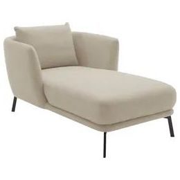 Sch&ouml;ner Wohnen Chaiselongue "Pearl - 5 Jahre Hersteller-Garantie, auch in Boucl&eacute;", beige (natur), B:101cm H:71cm T:161cm, 96% Polyester, 4% Polyacryl, SCH&Ouml;NER WOHNEN-KOLLEKTION, Sofas, Chaiselongue, Ma&szlig;e (B/H/T): 101/71/161 cm, F&uuml;&szlig;e aus Metall