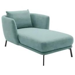 Sch&ouml;ner Wohnen Chaiselongue "Pearl - 5 Jahre Hersteller-Garantie, auch in Boucl&eacute;", blau (petrol), B:101cm H:71cm T:161cm, 100% Polyester, SCH&Ouml;NER WOHNEN-KOLLEKTION, Sofas, Chaiselongue, Ma&szlig;e (B/H/T): 101/71/161 cm, F&uuml;&szlig;e aus Metall