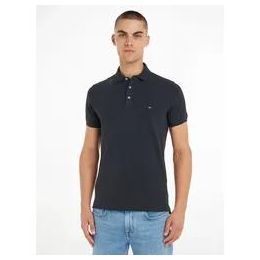 Poloshirt Tommy Hilfiger "1985 SLIM POLO", Herren, Gr. XXL (56), blau (desert sky), Piqu&eacute;, Obermaterial: 97% Baumwolle, 3% Elasthan, unifarben, Basic, schmal normal, Rundhals, eingesetzt Rippb&uuml;ndchen, Shirts, mit Stickerei, Piqu&eacute;-Qualit&auml;t, Slim fit