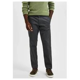 Chinos Selected "SLH175-SLIM NEW MILES FLEX PANT NOOS", Damen, Gr. 33, L&auml;nge 34, grau (schwarz shadow), Web, Obermaterial: 91% Baumwolle, 6% Polyester, 3% Elasthan, unifarben, slim fit lang, Hosen, Baumwollmischung, slim fit