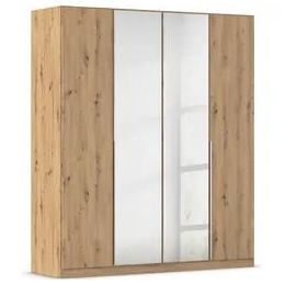 Dreht&uuml;renschrank OTTO HOME "Kleiderschrank Schrank Garderobe AGORDO mit Dekor- oder Hochglanzfront", braun (eiche artisan), B:181cm H:210cm T:54cm, Holzwerkstoff, Schr&auml;nke, Dreht&uuml;renschrank, durchdachte Innenausstattung, in 8 Breiten und 2 H&ouml;hen MADE IN GERMANY