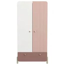 Kleiderschrank Demeyere GROUP "Jade", rosa (matt rosa, matt wei&szlig;), B:94,6cm H:187,6cm T:51,5cm, Schr&auml;nke, Kleiderschrank, mit gro&szlig;z&uuml;gigen Stauraum und praktische Funktionen