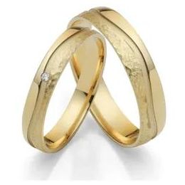 Trauring Firetti "Schmuck Geschenk Gold 750 Hochzeit Ehering "LIEBE" Gr. 72, gold (gelbgoldfarben), Fingerringe, Damen, 72, 0,01 SI = kleine Einschl&uuml;sse mit Brillant, Gelbgold 585, 3,5mm, Trauring, Made in Germany, wahlweise mit oder ohne Brillant