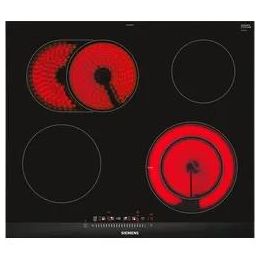 Siemens Elektro-Kochfeld "ET675FNP1E", schwarz, B:60,2cm H:4,5cm T:52cm, Kochfelder, Optimale Hitzeverteilung dank zuschaltbarer Br&auml;terzone & Timerfunktion