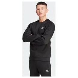 Sweatshirt Adidas ORIGINALS "TREFOIL ESSENTIALS", Herren, Gr. S, schwarz, Obermaterial: 70% Baumwolle, 30% Polyester, normal, Rundhals, angesetztes B&uuml;ndchen, Sweatshirts Sweatshirt, Essentials Pullover, weiche Innenseite