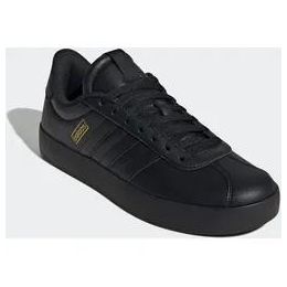 Sneaker Adidas SPORTSWEAR "VL COURT 3.0", Herren, Gr. 45, schwarz (core schwarz, core schwarz, gold metallic), Synthetik, Schuhe Sneaker, inspiriert vom Design des Adidas samba