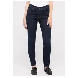 Slim-fit-Jeans Angels "CICI", Damen, Gr. 42, L&auml;nge 32, blau (schwarz indigo), Denim/Jeans, Obermaterial: 91% Baumwolle, 6% Polyester, 3% Elasthan, slim fit, Jeans Slim-fit-Jeans