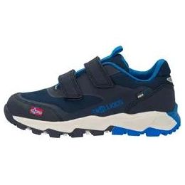 Outdoorschuh Trollkids "KIDS PREIKESTOLEN HIKER", Kinder, Gr. 32, blau (navy, medium blau), Synthetik, Textil, mehrfarbig, Schuhe Outdoorschuh, wasserdicht