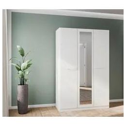 Dreht&uuml;renschrank Rauch "Kleiderschrank Schrank Garderobe Garderobenschrank Stauraumwunder MODI", wei&szlig;, B:136cm H:210cm T:54cm, Holzwerkstoff, Schr&auml;nke, Dreht&uuml;renschrank, optional mit Spiegel MADE IN GERMANY