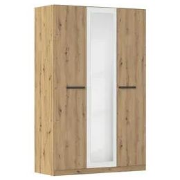 Dreht&uuml;renschrank Rauch "Kleiderschrank Schrank Garderobe Garderobenschrank Stauraumwunder MODI", wei&szlig; (eiche artisan, wei&szlig;), B:136cm H:210cm T:54cm, Holzwerkstoff, Schr&auml;nke, Dreht&uuml;renschrank, optional mit Spiegel MADE IN GERMANY