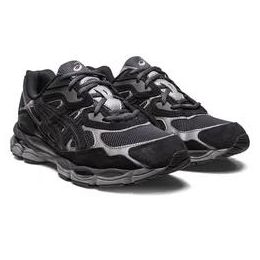 Sneaker asics SPORTSTYLE "GEL-NYC", Damen, Gr. 40, schwarz (schwarz, grau), Leder, Synthetik, Schuhe Sneaker, Topseller