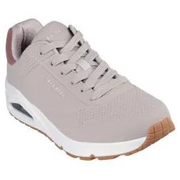Sneaker Skechers "UNO-SUITED ON AIR", Herren, Gr. 44, grau (taupe), Lederimitat, Veloursleder, Schuhe Sneaker, Freizeitschuh, Halbschuh, Schn&uuml;rschuh mit modischer Keilsohle