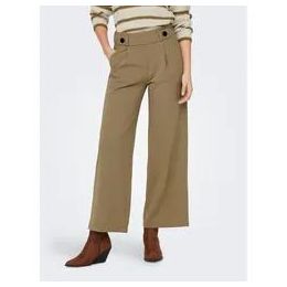 Jacqueline de Yong Jerseyhose JDY "JDYGEGGO NEW LONG PANT JRS NOOS", Damen, Gr. XL (42), L&auml;nge 32, braun (sepia tint detail:schwarz buttons), Jersey, Obermaterial: 95% Polyester, 5% Elasthan, unifarben, relaxed fit lang, Hosen Jerseyhose, Materialmix