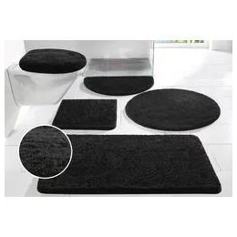 Badematte OTTO HOME "Merida, Badvorleger, Badezimmer Teppich" Gr. 4, schwarz, H:32mm, Kunstfaser, Badematten, Badematte, Badteppich, Uni Farben, rechteckig, rund & als 2-tlg. Set erh&auml;ltlich