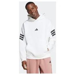 Kapuzensweatshirt Adidas SPORTSWEAR "M FI 3S HD", Herren, Gr. M, wei&szlig;, Obermaterial: 67% Polyester, 33% Baumwolle, normal, Rundhals, Sweatshirts
