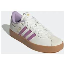 Sneaker Adidas SPORTSWEAR "VL COURT 3.0", Damen, Gr. 39, lila (core wei&szlig;, preloved lila, powder plum), Leder, Synthetik, Schuhe Sneaker, inspiriert vom Design des Adidas samba, Topseller