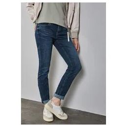 5-Pocket-Jeans Street One "Style Jane", Damen, Gr. 33, L&auml;nge 32, blau (dunkelblau wash), Denim/Jeans, Obermaterial: 78% Baumwolle, 21% Polyester, 1% Elasthan, unifarben, lang, Jeans 5-Pocket-Jeans, mit Stretch, Topseller