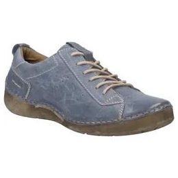 Schn&uuml;rschuh Josef Seibel "Fergey 56", Damen, Gr. 41, blau (hellblau), Leder, Schuhe Schn&uuml;rschuh, Freizeitschuh, Halbschuh mit herausnehmbarer Innensohle, Weite G