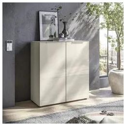 HBZ-MEBLE Kommode HBZ "Santorin, BxHxT 90x99x40 cm", beige (kaschmir), B:90cm H:99cm T:40cm, Holzwerkstoff, Sideboards, Kommode, Breite 90cm, Softclose f&uuml;r T&uuml;ren, Melaminbeschichtung
