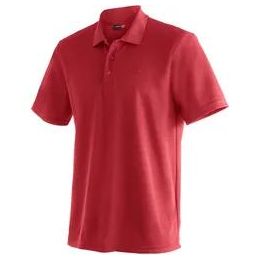 Poloshirt Maier Sports "Ulrich", Herren, Gr. 3XL, rot, 100% Polyester, Rundhals, Shirts, Herren Polo kurzarm, leichtes Shirt, Funktionsshirt mit Kragen Reg Fit