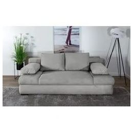 Schlafsofa Collection AB "Chicago, B: 200 cm, Liegefl. 146x200 cm", grau, B:200cm T:95cm, 100%Polyester, Sofas, Schlafsofa, Bettfunktion, Bettkasten & 2 Armlehnenkissen, Federkern