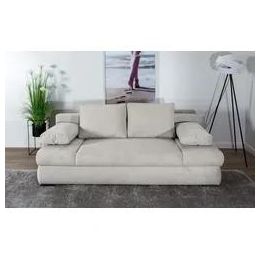 Schlafsofa Collection AB "Chicago, B: 200 cm, Liegefl. 146x200 cm", hellgrau, B:200cm T:95cm, 100%Polyester, Sofas, Schlafsofa, Bettfunktion, Bettkasten & 2 Armlehnenkissen, Federkern