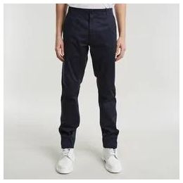 G-Star Raw Chinohose G-STAR "Mosa Straight Chino", Damen, Gr. 32, L&auml;nge 32, blau (salute), Web, Obermaterial: 97% Baumwolle, 3% Elasthan, unifarben, straight fit lang, Hosen Chinohose, mit geradem Bein