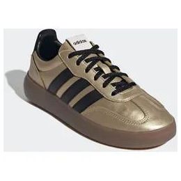 Sneaker Adidas SPORTSWEAR "BARREDA DECODE", Damen, Gr. 40, cyber metallic, core schwarz, gum5, Leder, Schuhe Sneaker, inspiriert vom Design des Adidas handball spezial