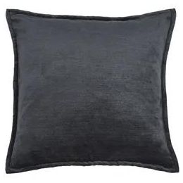 Dekokissen done. "Fame", schwarz (schwarz, meliert), B:45cm H:1cm L:45cm, Polyester, Dekokissen_Sitzkissen_Kissenh&uuml;llen, Hohe Lichtreflektion