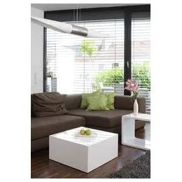 Couchtisch Salesfever, wei&szlig;, B:60cm H:30cm T:60cm, Tische, Couchtisch, Ultramoderner Hochglanztisch mit Lounge-Charakter und pflegeleichter O