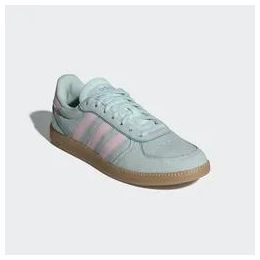 Sneaker Adidas SPORTSWEAR "BREAKNET SLEEK", Damen, Gr. 38, rosa (halo mint, clear pink, mint ton), Leder, Synthetik, Schuhe Sneaker