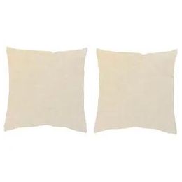 Dekokissen Home Wohnideen "LUCIO 2ER PACK MIT F&Uuml;LLUNG" Gr. 1, beige (natur, unifarben), B:40cm L:40cm, Polyester, Dekokissen_Sitzkissen_Kissenh&uuml;llen