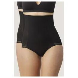 Shapingpants YSABEL MORA, Damen, Gr. L, schwarz, Microfaser, Obermaterial: 70% Polyamid, 30% Elasthan, figurbetont, Unterhosen, hoch geschnitten, starker Form-Effekt, elastisch, Mesh