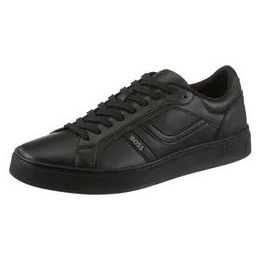 Sneaker BOSS ORANGE "Rhys_Tenn", Herren, Gr. 39, schwarz, Lederimitat, unifarben, Schuhe Sneaker, Freizeitschuh, Halbschuh, Schn&uuml;rschuh mit Ziern&auml;hten