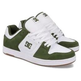 Schn&uuml;rschuh DC Shoes "Manteca", Herren, Gr. 11(44,5), olive, wei&szlig;, Obermaterial:Obermaterial: Leder (Kuh) / Futter: Textil / Au&szlig;ensohle: Gummi;, Schuhe Schn&uuml;rschuh