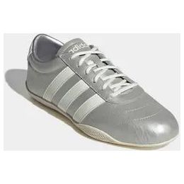 Sneaker Adidas SPORTSWEAR "GRAND COURT LO", Damen, Gr. 39, silber metallic, sanftes wei&szlig;, ftwr wei&szlig;, Leder, Synthetik, Schuhe Sneaker, Design auf den Spuren des Adidas Superstar