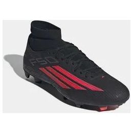 Fu&szlig;ballschuh Adidas PERFORMANCE "F50 LEAGUE MID CUT FIRM GROUND / MULTI GROUND", Damen, Gr. 43, core schwarz, lucid rot, core schwarz, Synthetik, Textil, Schuhe Fu&szlig;ballschuh, f&uuml;r viele verschiedene B&ouml;den geeignet