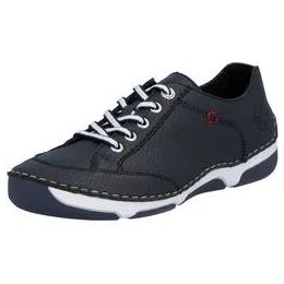 Sneaker Rieker, Herren, Gr. 36, dunkelblau, Glattleder, Schuhe Sneaker, Halbschuh, Freizeitschuh, Schn&uuml;rschuh mit Rahmennaht