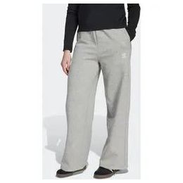 Sporthose Adidas ORIGINALS "WEITES BEIN", Kinder, Gr. 170, N-Gr, medium grau heather, wei&szlig;,, Obermaterial: 70% Baumwolle, 30% Polyester, Hosen Sporthose, f&uuml;r Kinder und Teens, lockerer Schnitt, mit Kordelverschluss