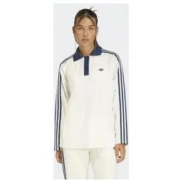 Langarmshirt Adidas ORIGINALS "Adidas ORIGINALS WINTERISED LONGSLEEVE TRIKOT", Damen, Gr. M, sanftes wei&szlig;, Obermaterial: 100% Polyester, Shirts Langarmshirt, Winterised Fu&szlig;balltrikot, Mischung aus Velours und H&auml;kelstoff