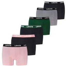 Levi's Boxershorts LEVI'S "LEVIS MEN REPEAT LOGO BOXER BRIEF", Herren, Gr. M, pink, gr&uuml;n, grau, Single Jersey, Obermaterial: 95% Baumwolle, 5% Elasthan, k&ouml;rpernah, Unterhosen, Logobund und ohne Eingriff