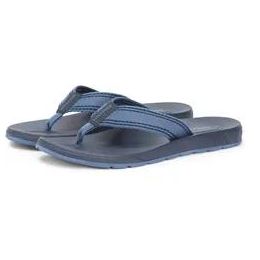 Zehentrenner Tommy Hilfiger "MOLDED HILFIGER BEACH SANDAL", Herren, Gr. 40, blau, Textil, Schuhe Zehentrenner, Plateau, Sommerschuh, Strandschuh mit Streifen