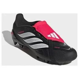 Fu&szlig;ballschuh Adidas PERFORMANCE "PREDATOR LEAGUE F&Uuml;R KIDS MIT UMSCHLAGBARER ZUNGE F&Uuml;R FESTE B&Ouml;DEN", M&auml;dchen, Gr. 35, core schwarz, ftwr wei&szlig;, lucid rot, Synthetik, Textil, Schuhe Fu&szlig;ballschuh, Au&szlig;ensohle f&uuml;r Rasen und feste B&ouml;den, f&uuml;r Jugendliche & Kinder